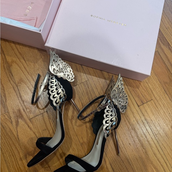 Sophia Webster | Shoes | Sophia Webster Black And Gold Heels With ...